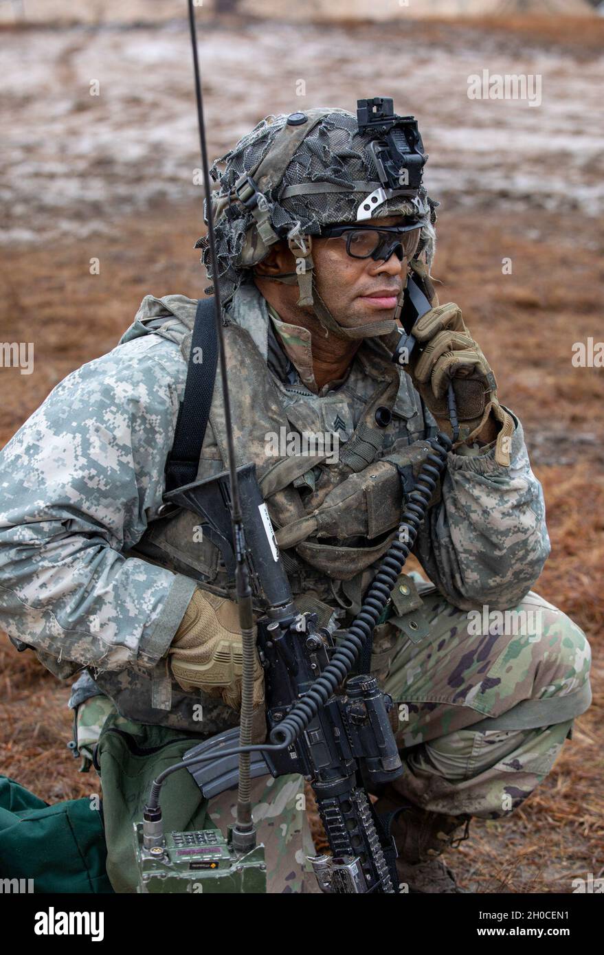 U.S. Army Sgt. Nicholas Santos, a motor transport operator, assigned to ...