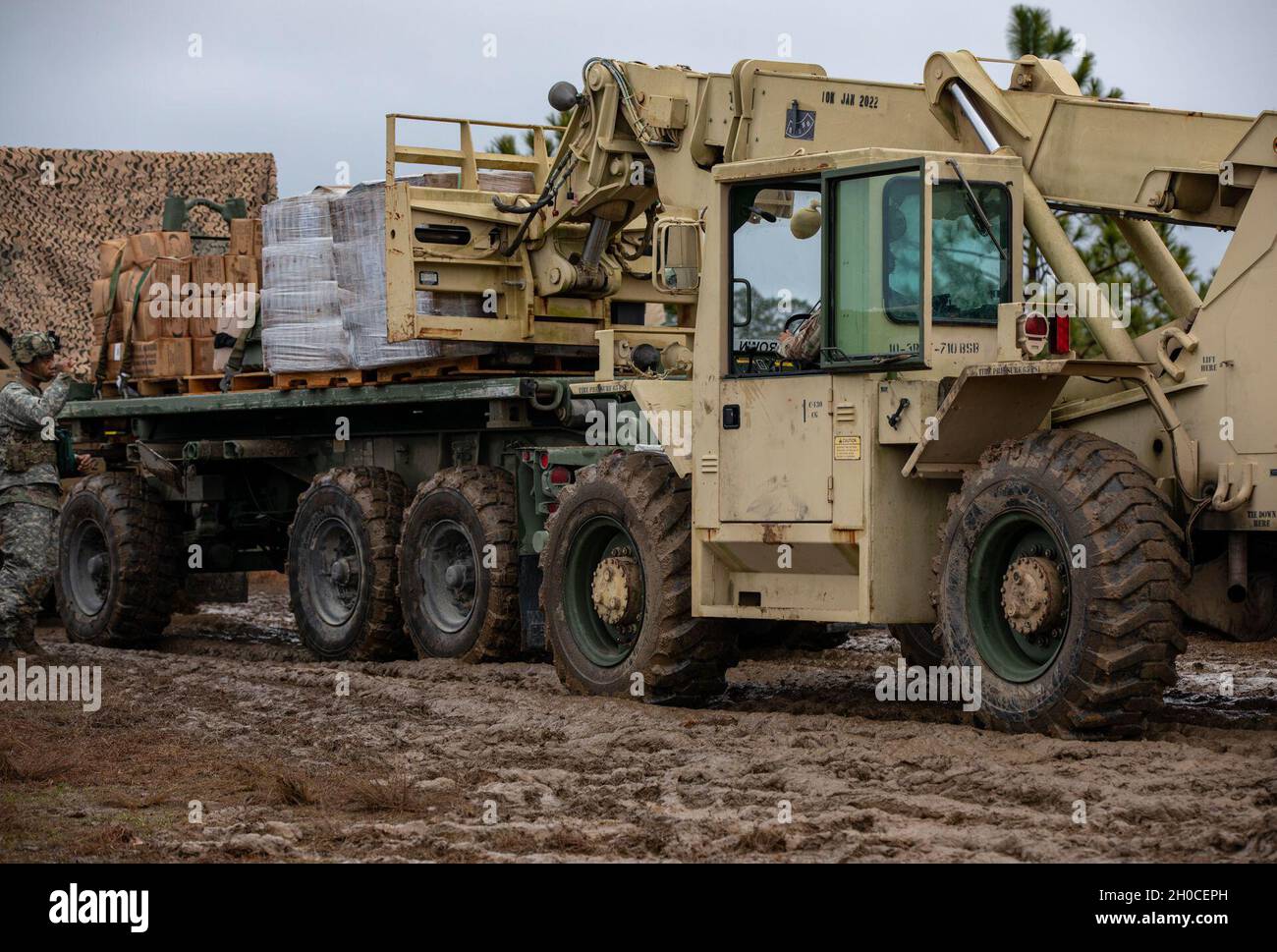 A U.S. Army Soldier assigned to 710th Brigade Sustainment Battalion ...