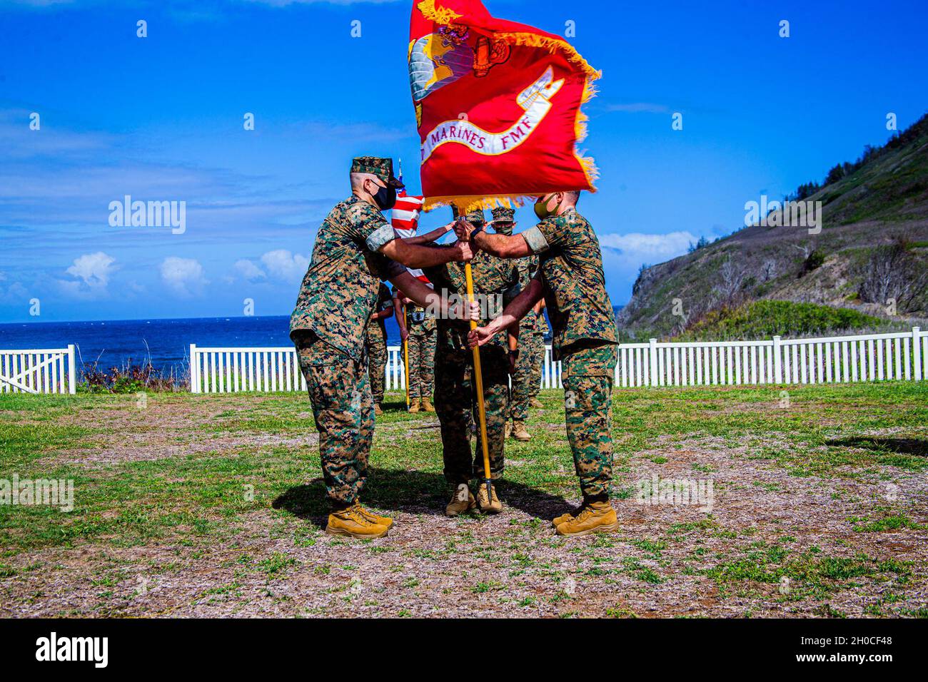 U.S. Marine Corps Lt. Col. Andrew Gourgoumis, outgoing commanding ...