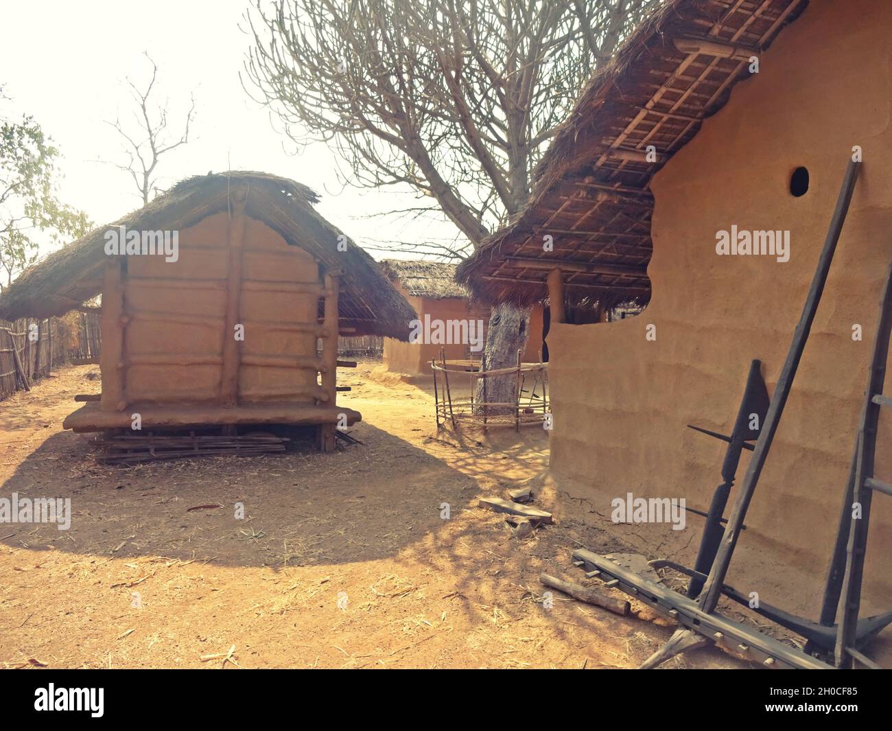 huts from rural india Stock Photo - Alamy