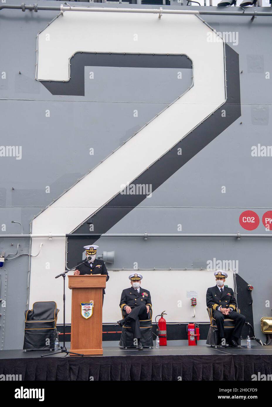SAN DIEGO (Jan. 22, 2021) Capt. Kelly Fletcher, commanding officer of ...