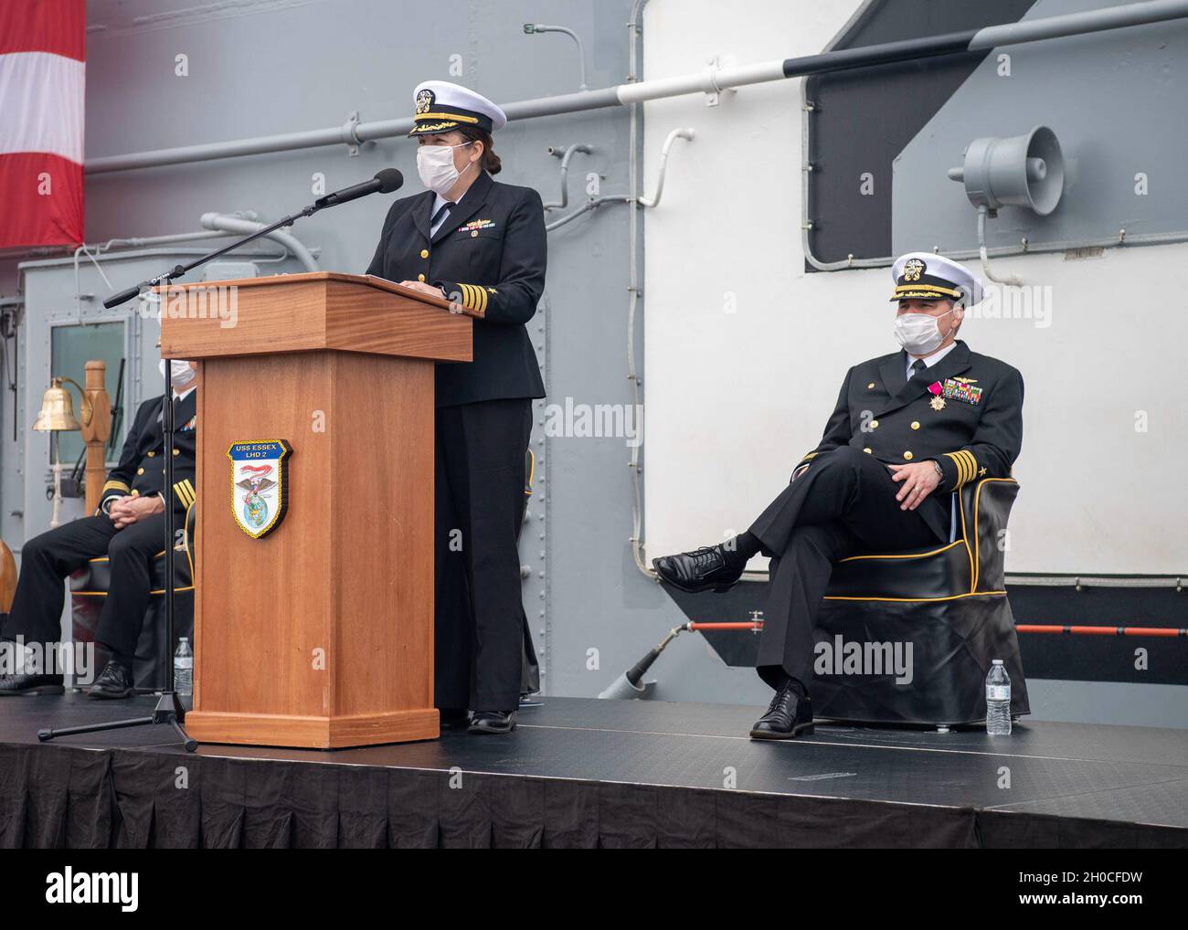 SAN DIEGO (Jan. 22, 2021) Capt. Kelly Fletcher, commanding officer of ...