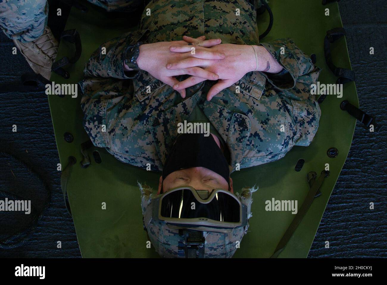 U.S. Marine Cpl. Alexander Moore, a rifleman with Battalion Landing ...
