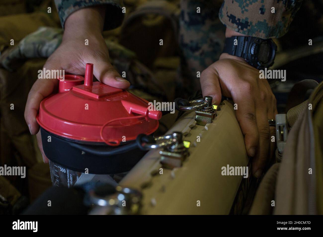 U.S Marines and Sailors with Combat Logistics Battalion (CLB) 31, 31st ...