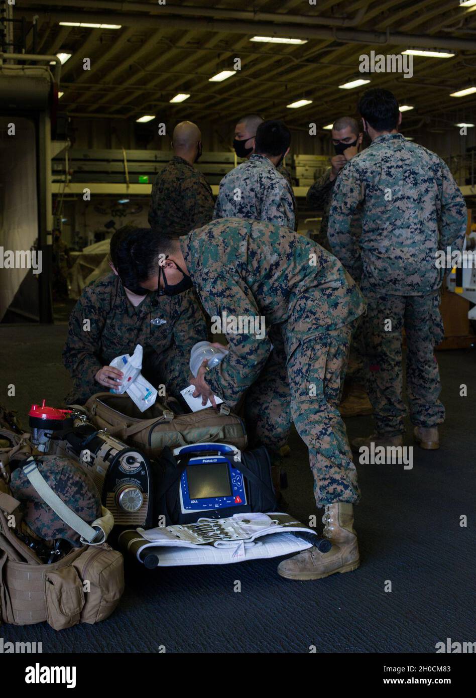 U.S Marines and Sailors with Combat Logistics Battalion (CLB) 31, 31st ...