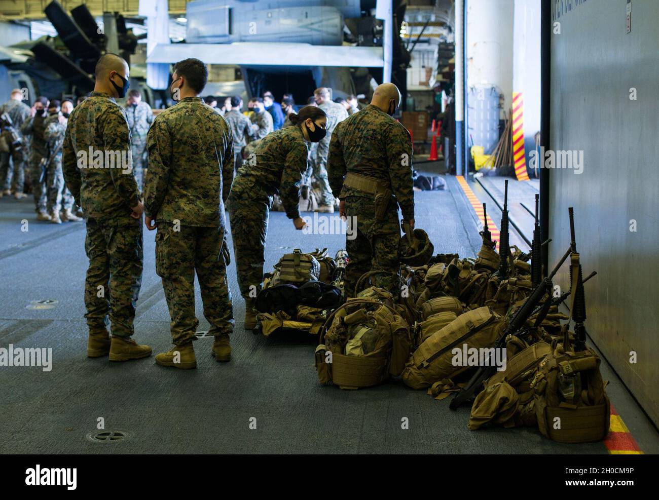 U.S Marines and Sailors with Combat Logistics Battalion (CLB) 31, 31st ...