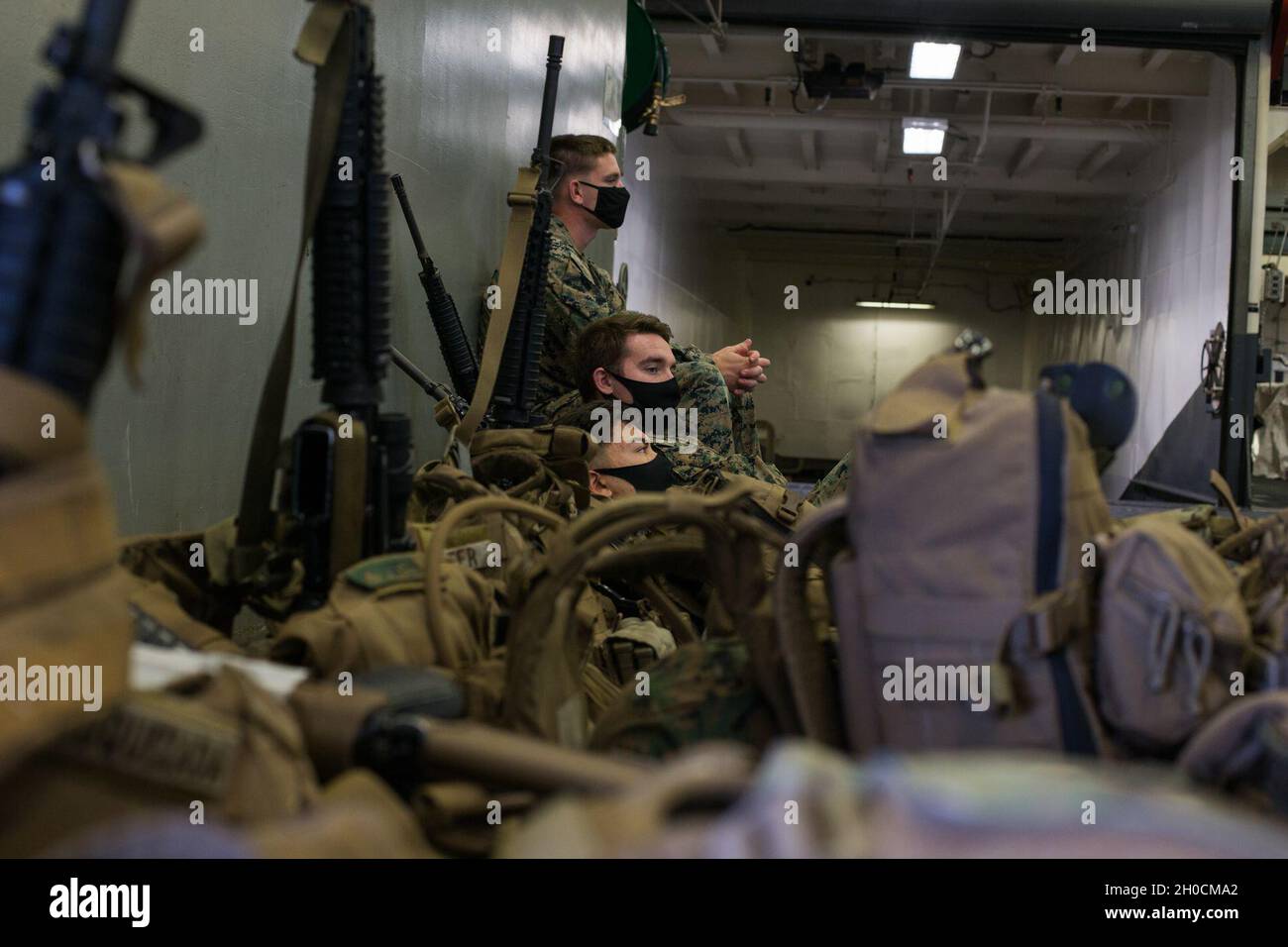 U.S Marines and Sailors with Combat Logistics Battalion (CLB) 31, 31st ...