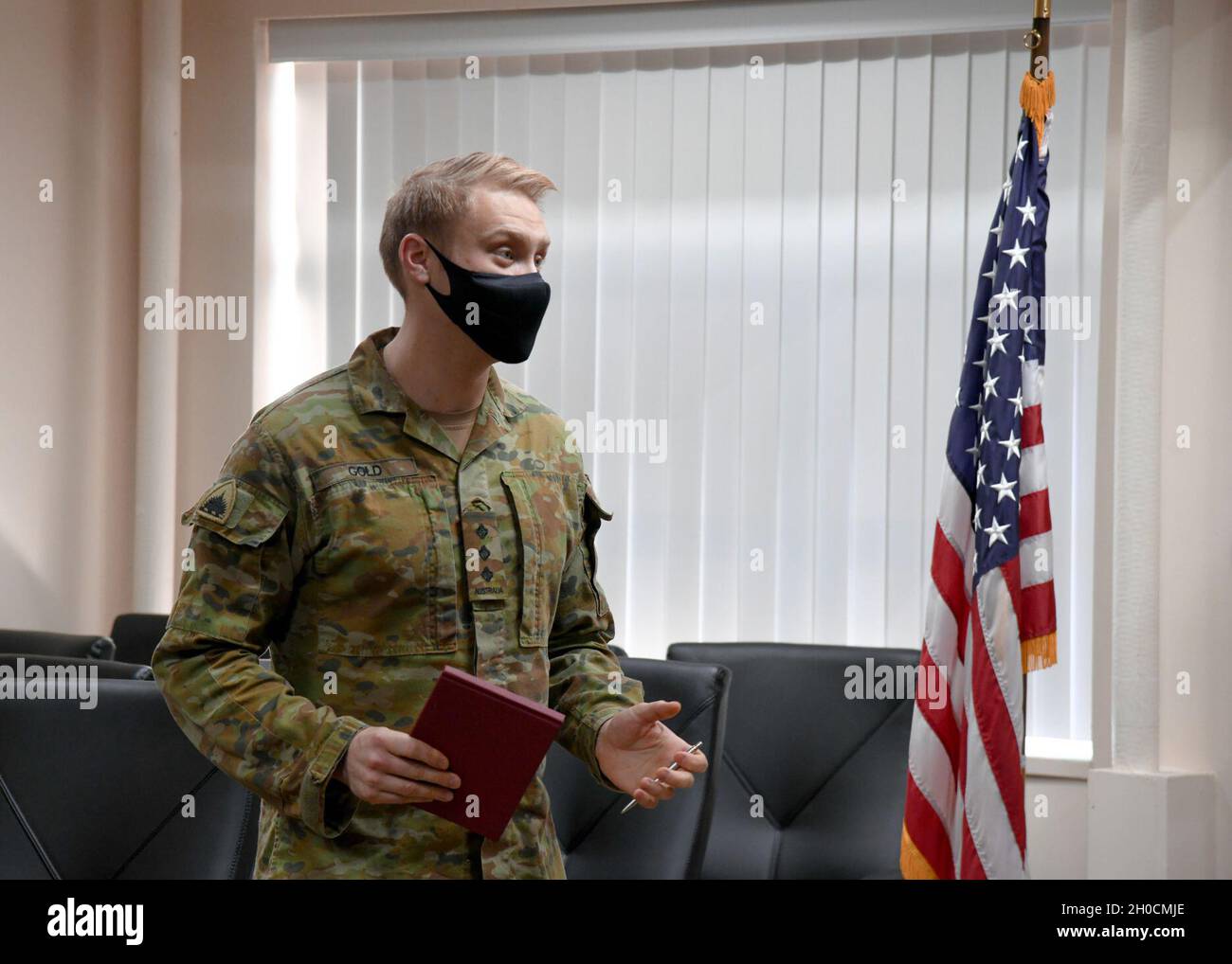 Australian Army Capt. Dustin Gold, a reserve officer from the Royal ...