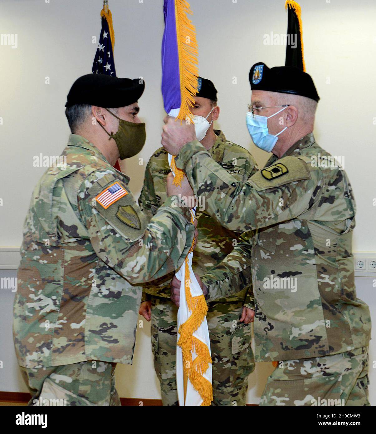 U.S. Army Reserve Command Sgt. Maj. Michael S. McGregor, right ...