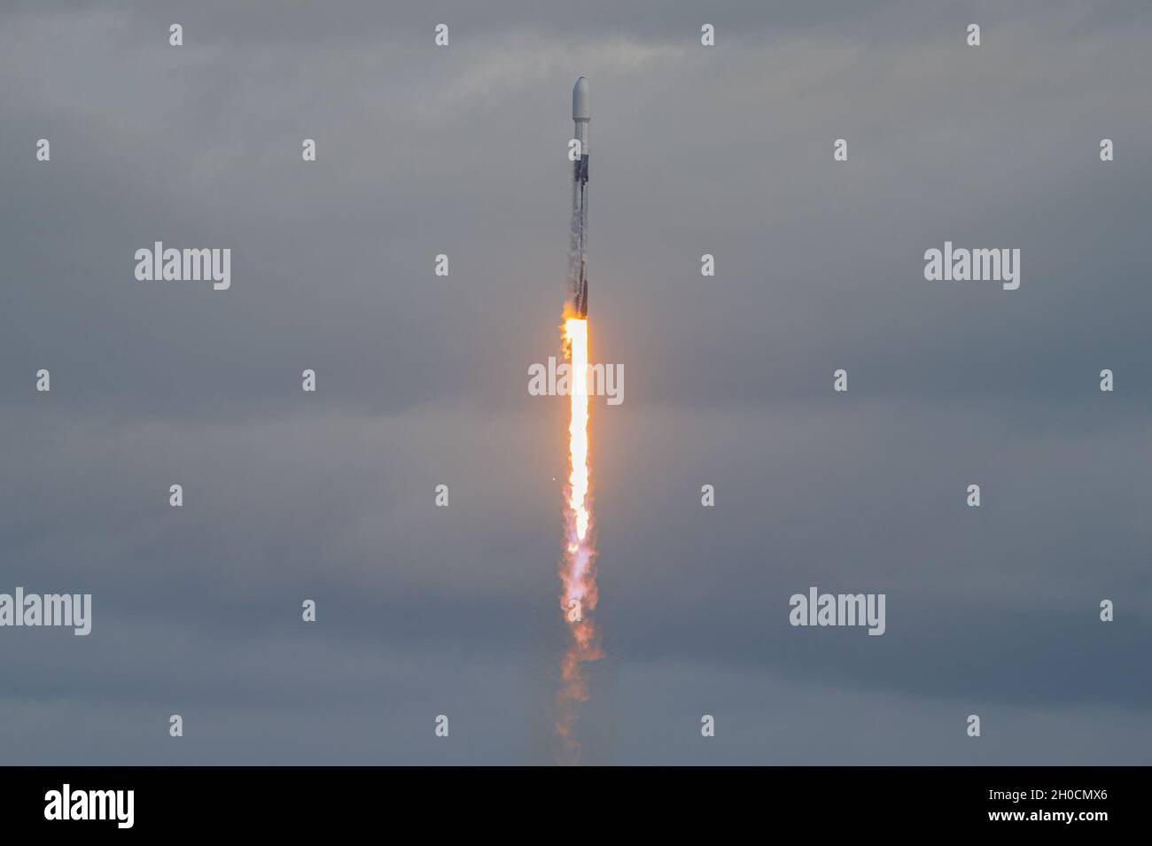 A Falcon 9 rocket carrying SpaceX's Transporter-1 payload launches from ...
