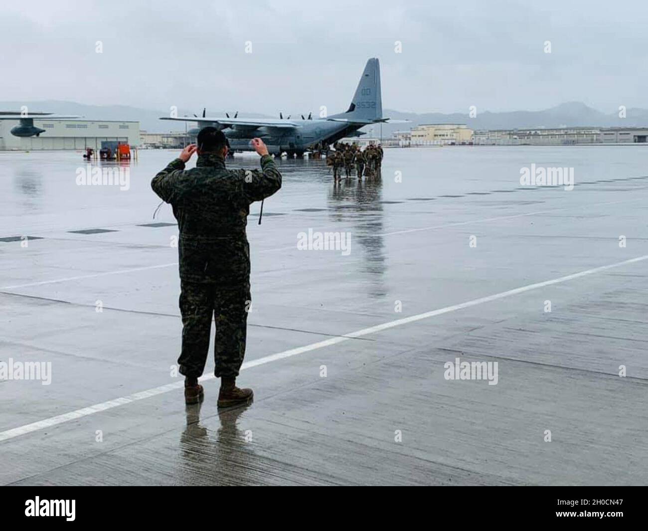 3D MEB Marines deployed on KC-130 aircraft from Okinawa to mainland ...