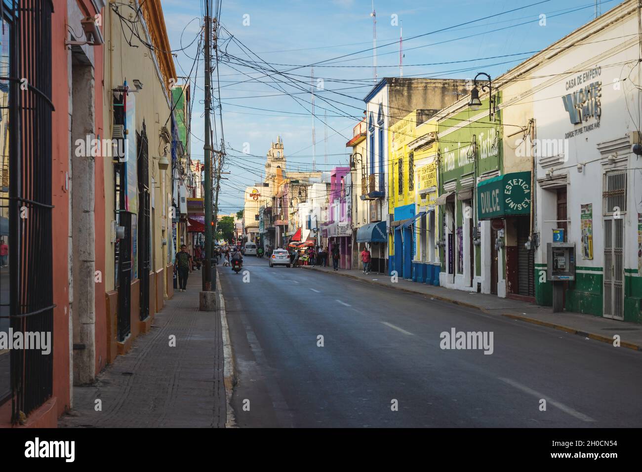 Merida, Mexico: 28 October 2018 - Local street life with shops in ...