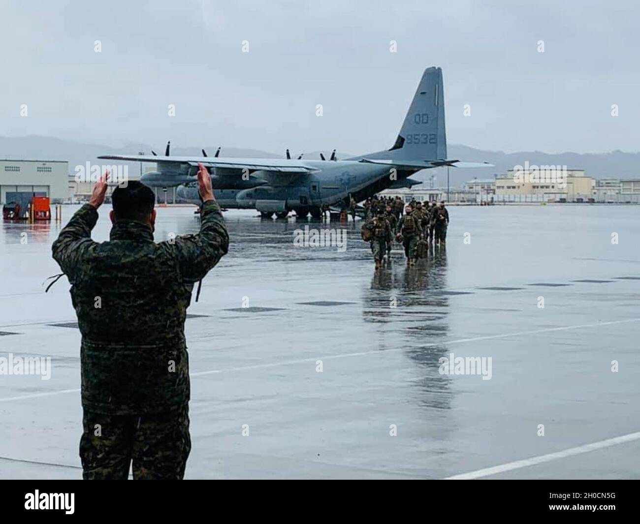 3D MEB Marines deployed on KC-130 aircraft from Okinawa to mainland ...