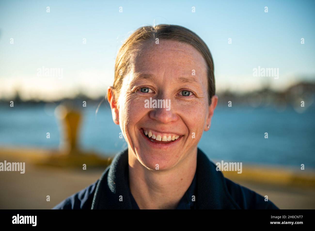 Petty Officer 1st Class Stacy Littleton, an operations specialist on ...