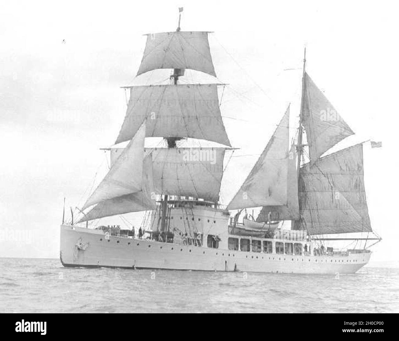 Rare photograph of Northland under sail. Her sails were rarely used so ...