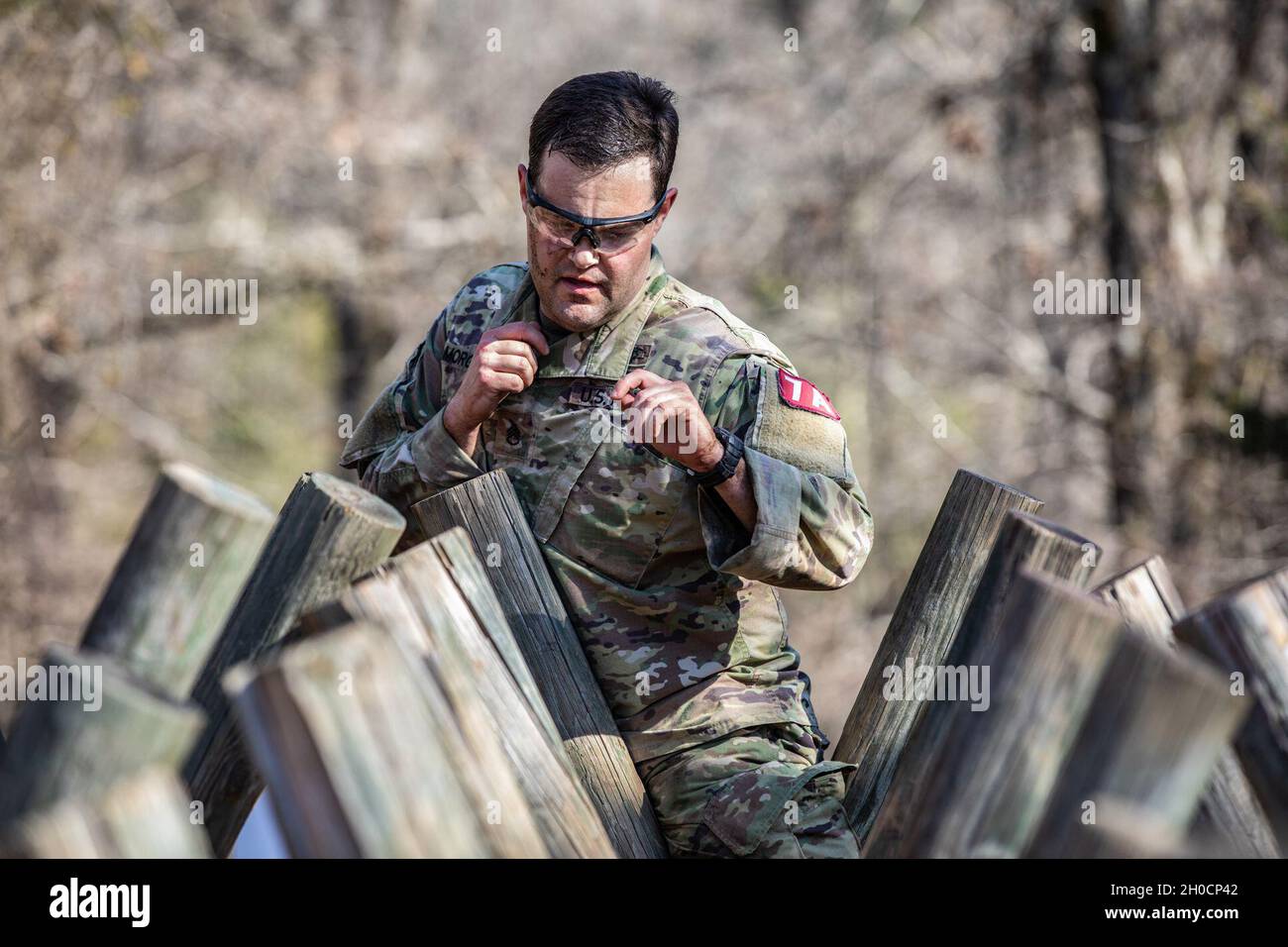 U.S. Army Staff Sgt. Bryan Morgan, assigned to the U.S. Army Medical ...