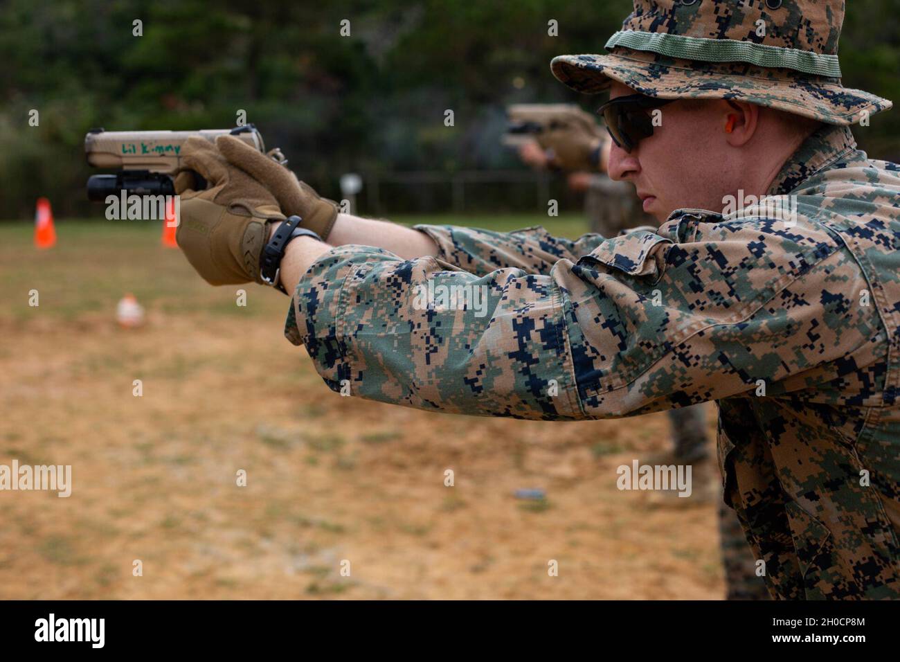 U.S. Marine Corps Capt. Dillon Hartmann, a platoon commander, with 3d ...