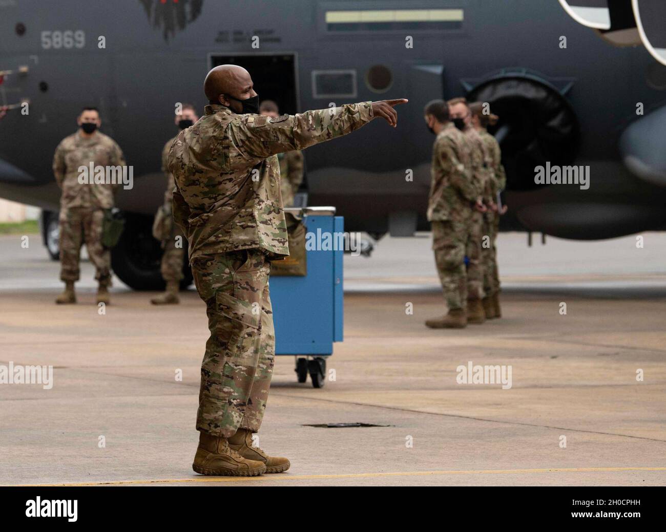 U.S. Air Force Chief Master Sgt. Paul Riley, wing weapons manager with ...