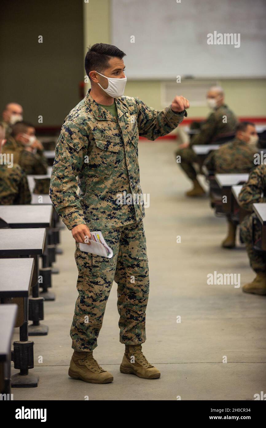 U.S. Marine Chief Warrant Officer 3 A.J. Pasciuti, the battalion gunner ...