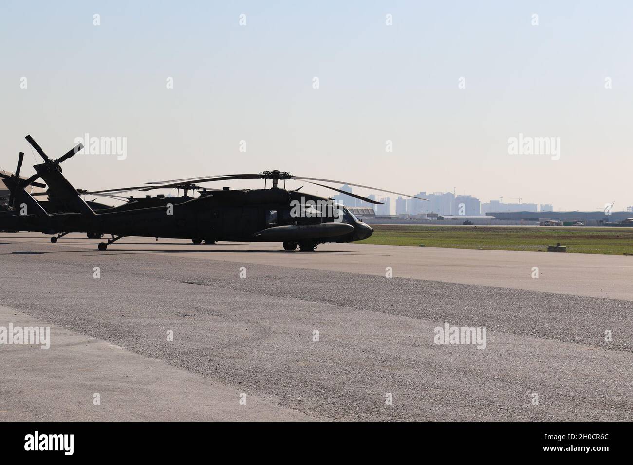 UH-60 Black Hawk helicopters, assigned to the 28th Expeditionary Combat ...