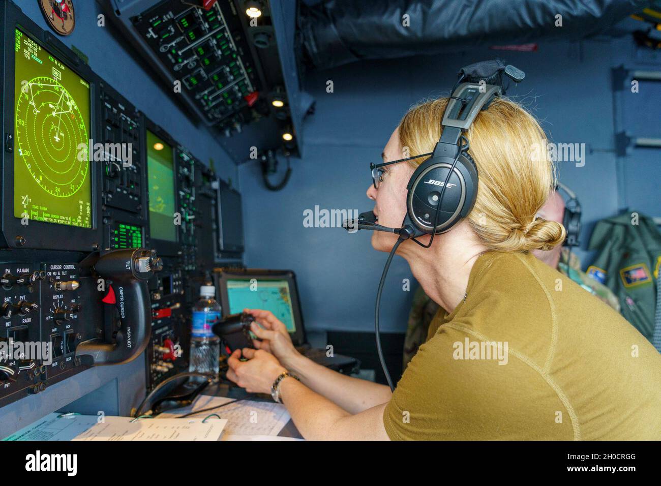 Maj. Becky Altenburg, a combat systems officer with the 211th Rescue ...