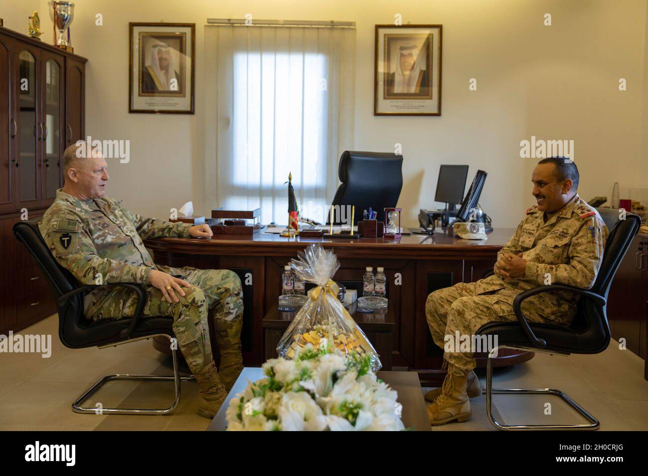U.S. Army Maj. Gen. Patrick 'Pat' Hamilton (left), commanding general ...