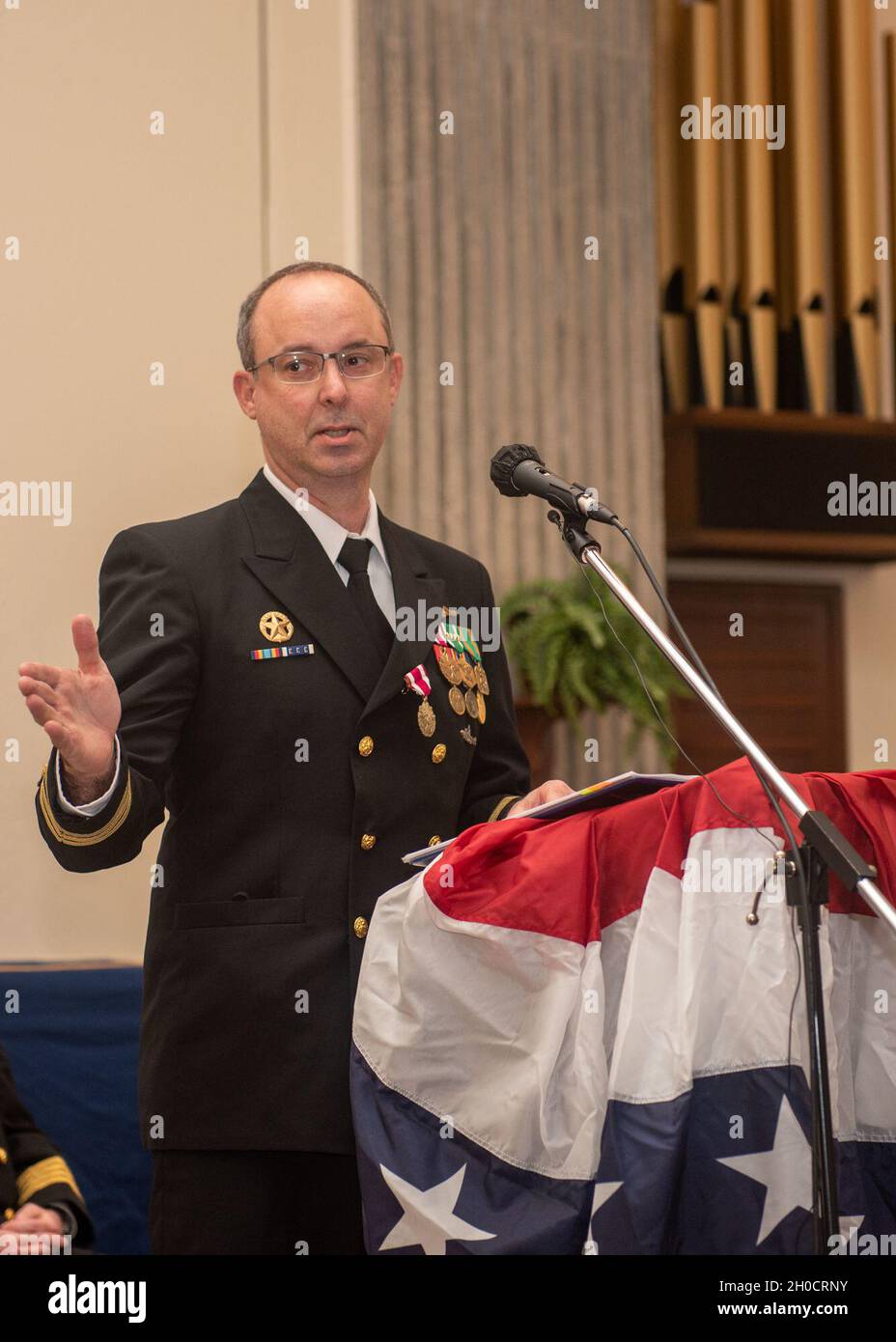 KINGS BAY, Ga. (Jan. 26, 2021) Cmdr. Jeremy Miller, outgoing commanding ...