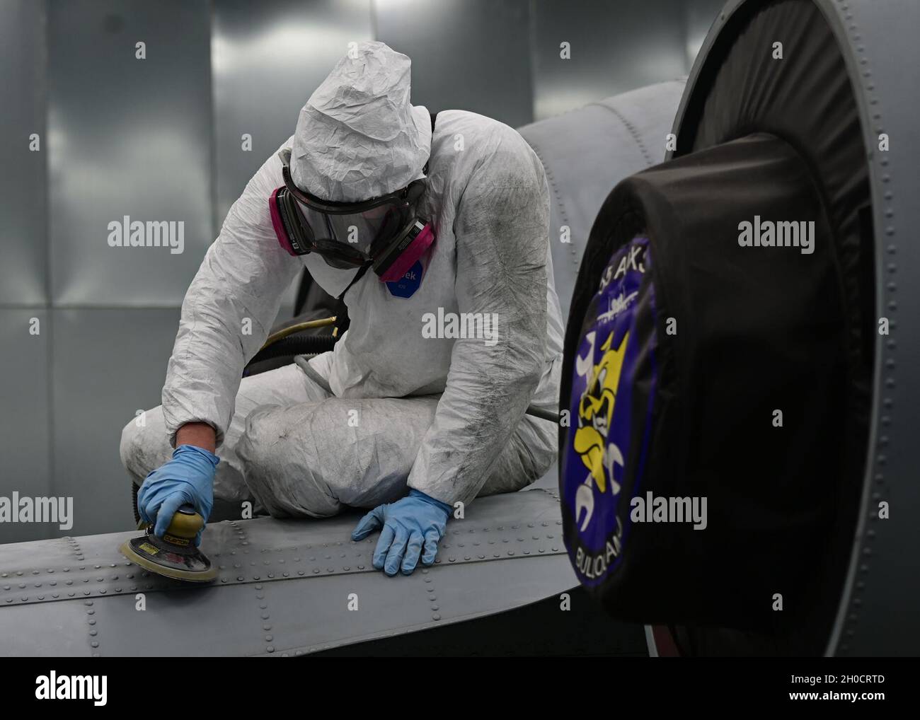 A U.S. Air Force Airman assigned to the 355th Equipment Maintenance ...