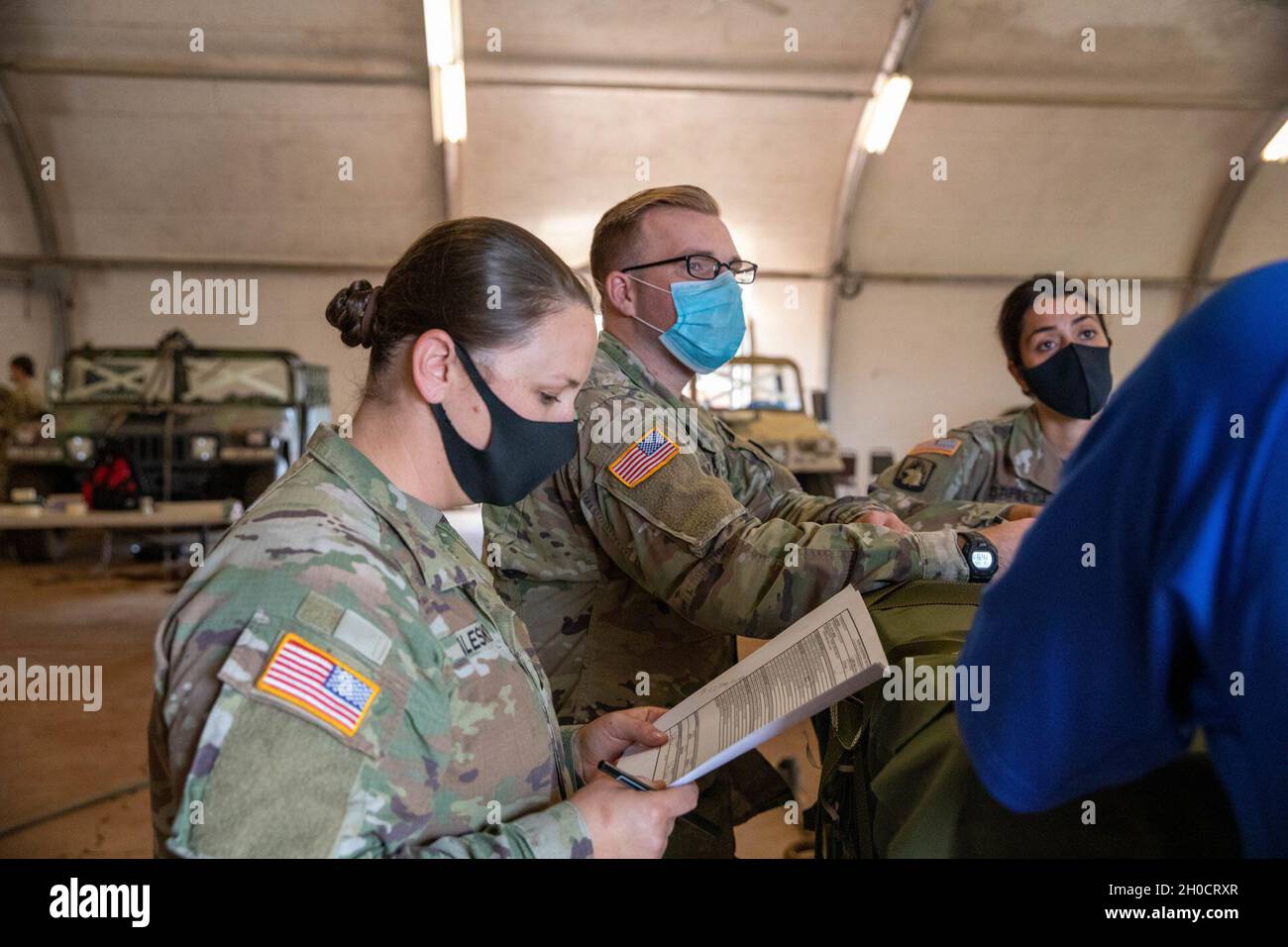 Cpt. Stacy Zaleski (foreground), the Assistant Brigade Operations ...