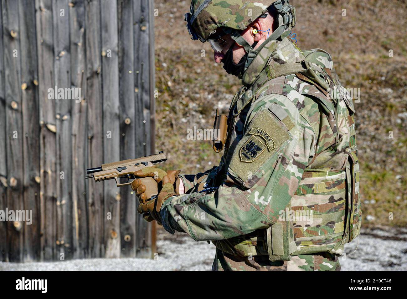 A Soldier assigned to U.S. Army Southern European Task Force, Africa ...