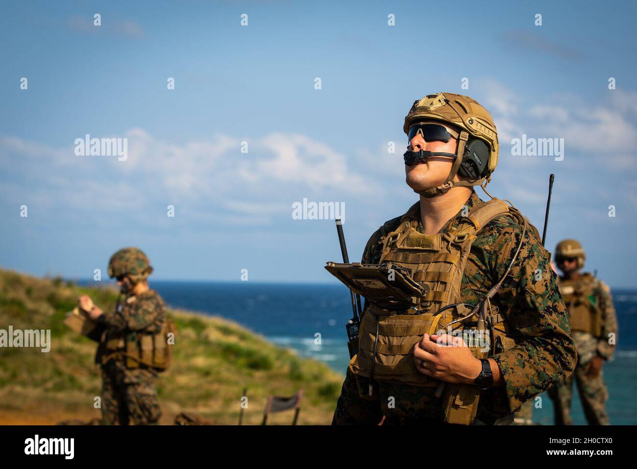 U.S. Marine Corps Staff Sgt. Joshua Wilson, a support arms liaison team ...