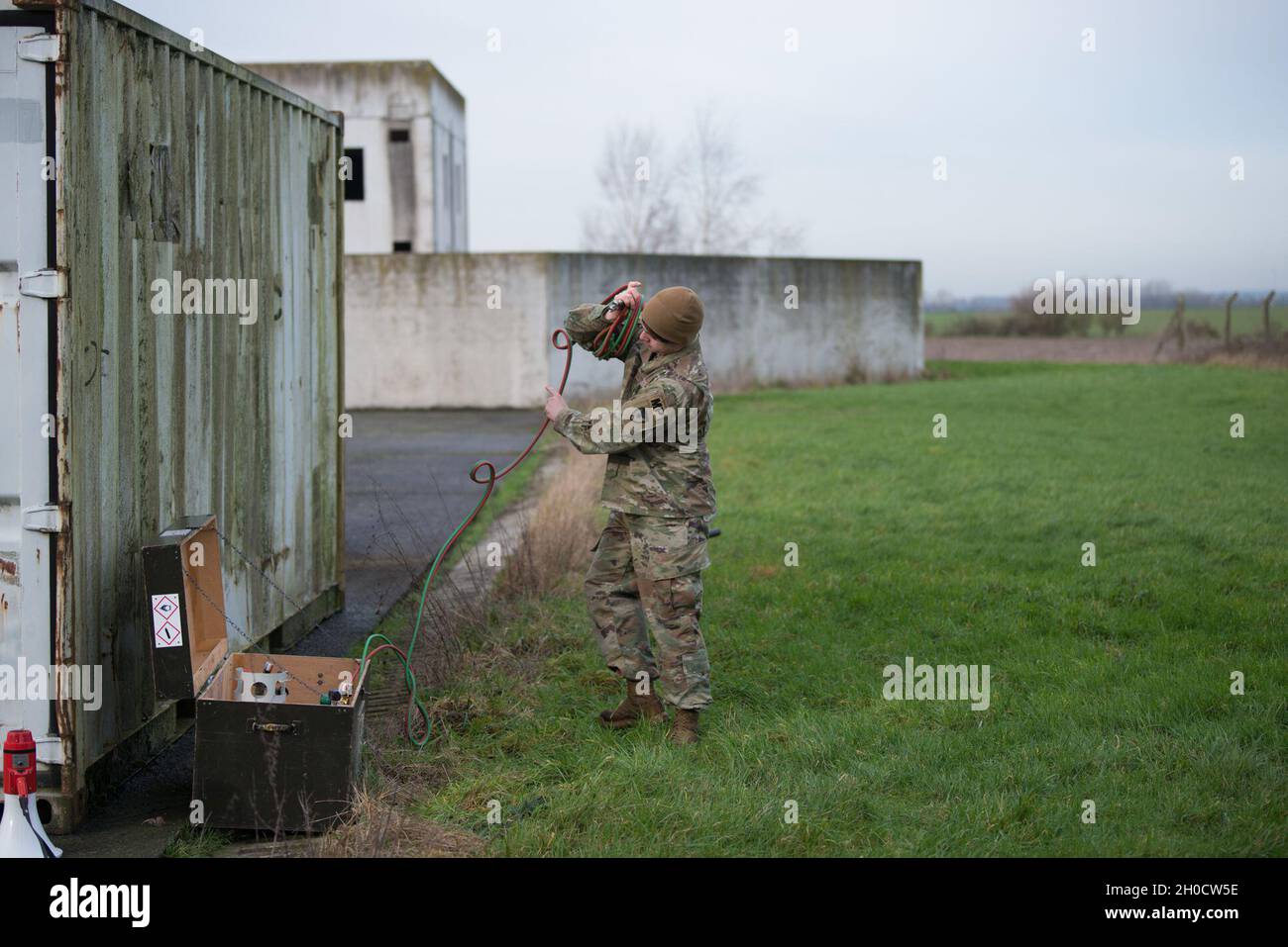 U.S. Army Staff Sgt. Andrew Dobos, a U.S. Army Garrison Benelux MP ...