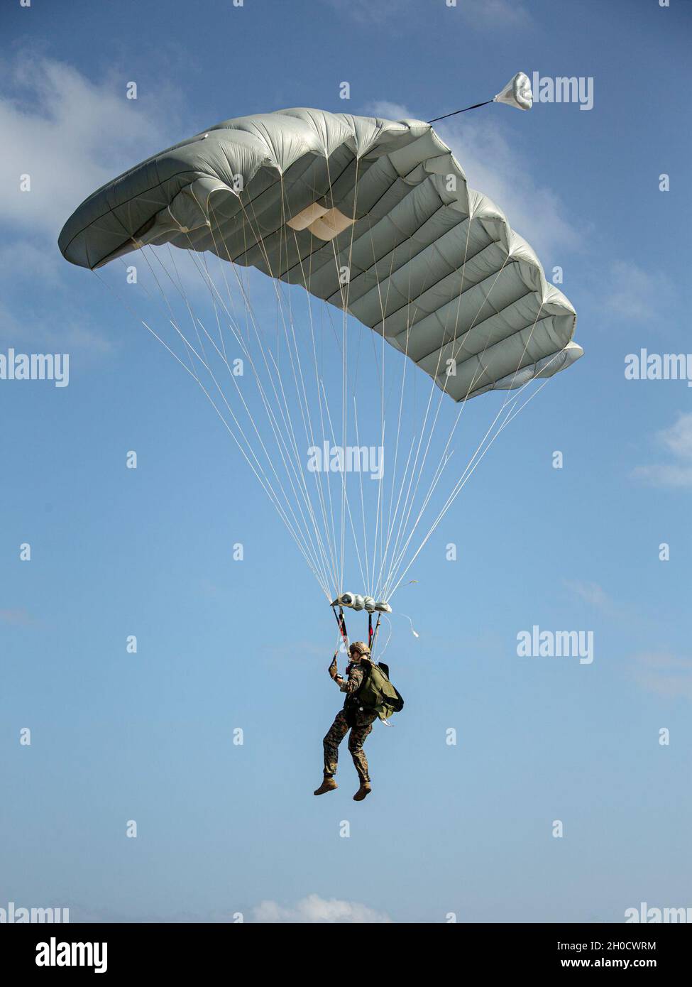 U.S. Marine Corps Sgt. Nathaniel Kohls, a parachute rigger with the ...