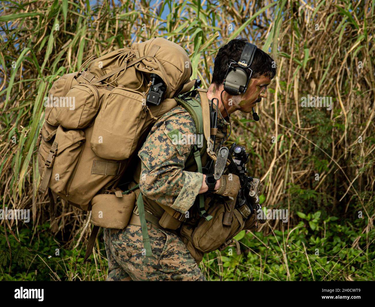 U.S. Marine Corps Sgt. Malcom Allen IV, a reconnaissance Marine with ...