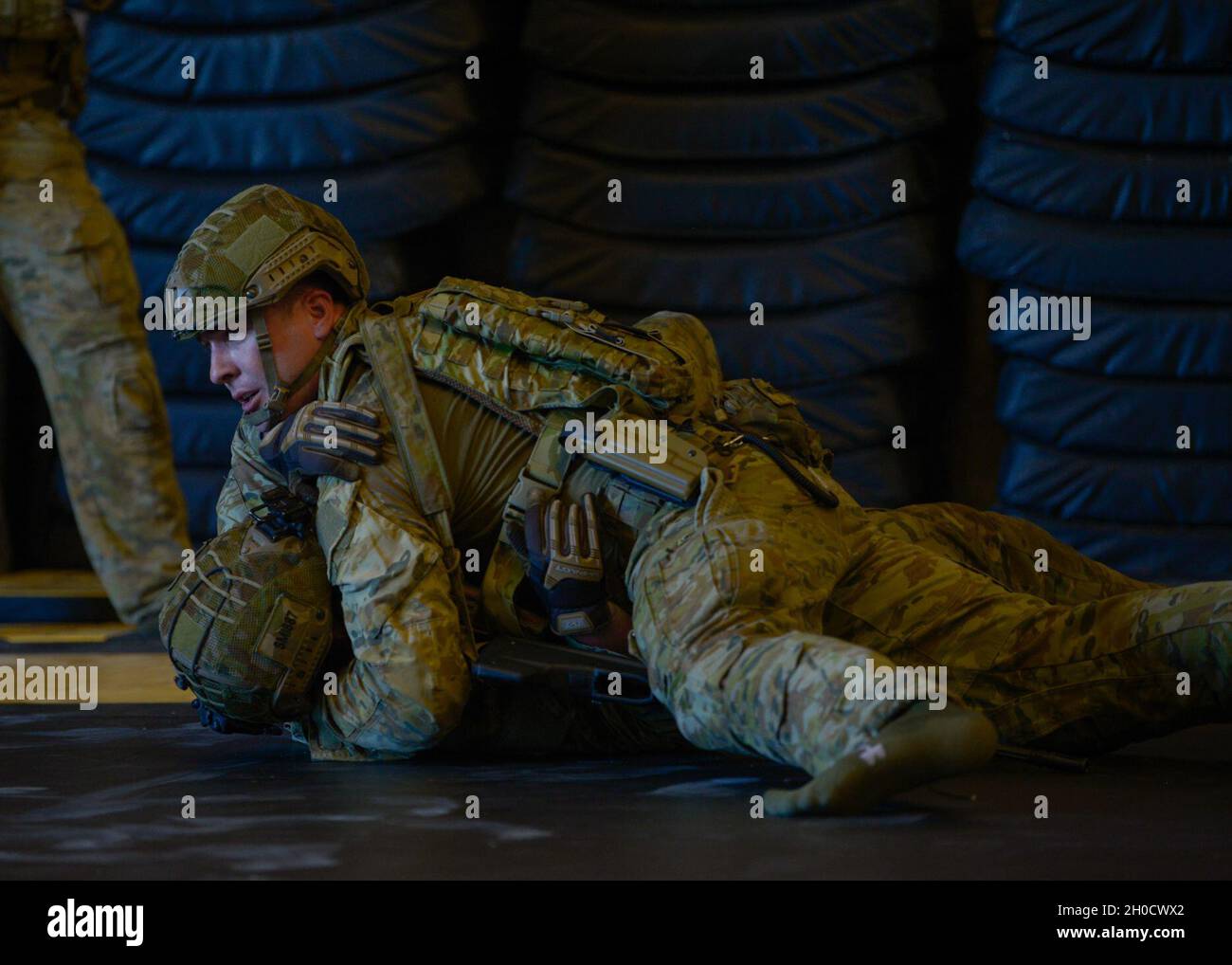 An Airfield Defense Guard with the No. 2 Security Forces Squadron ...