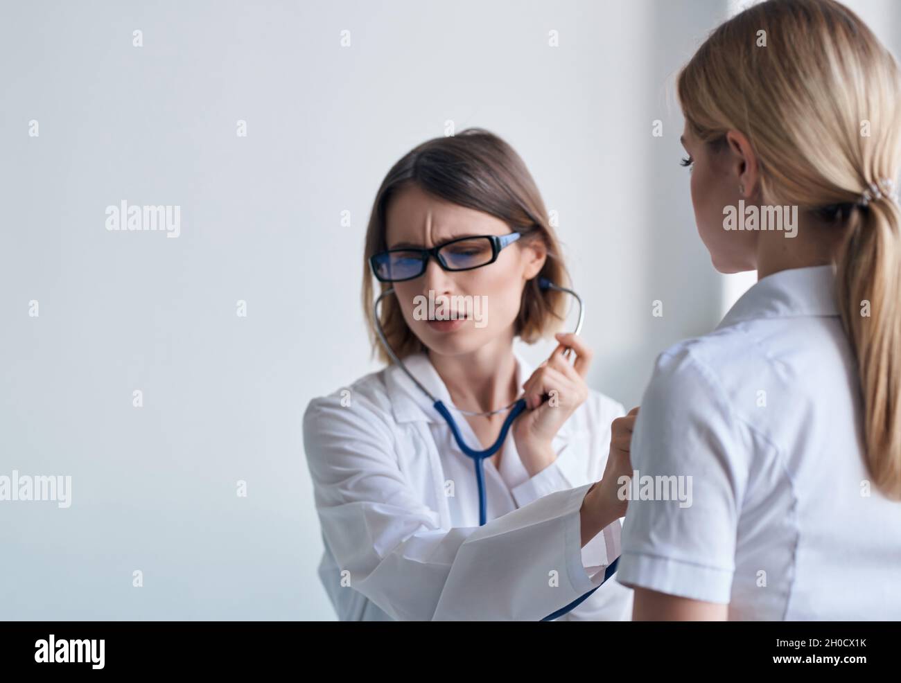 nurse stethoscope healing procedures treatment isolated background ...