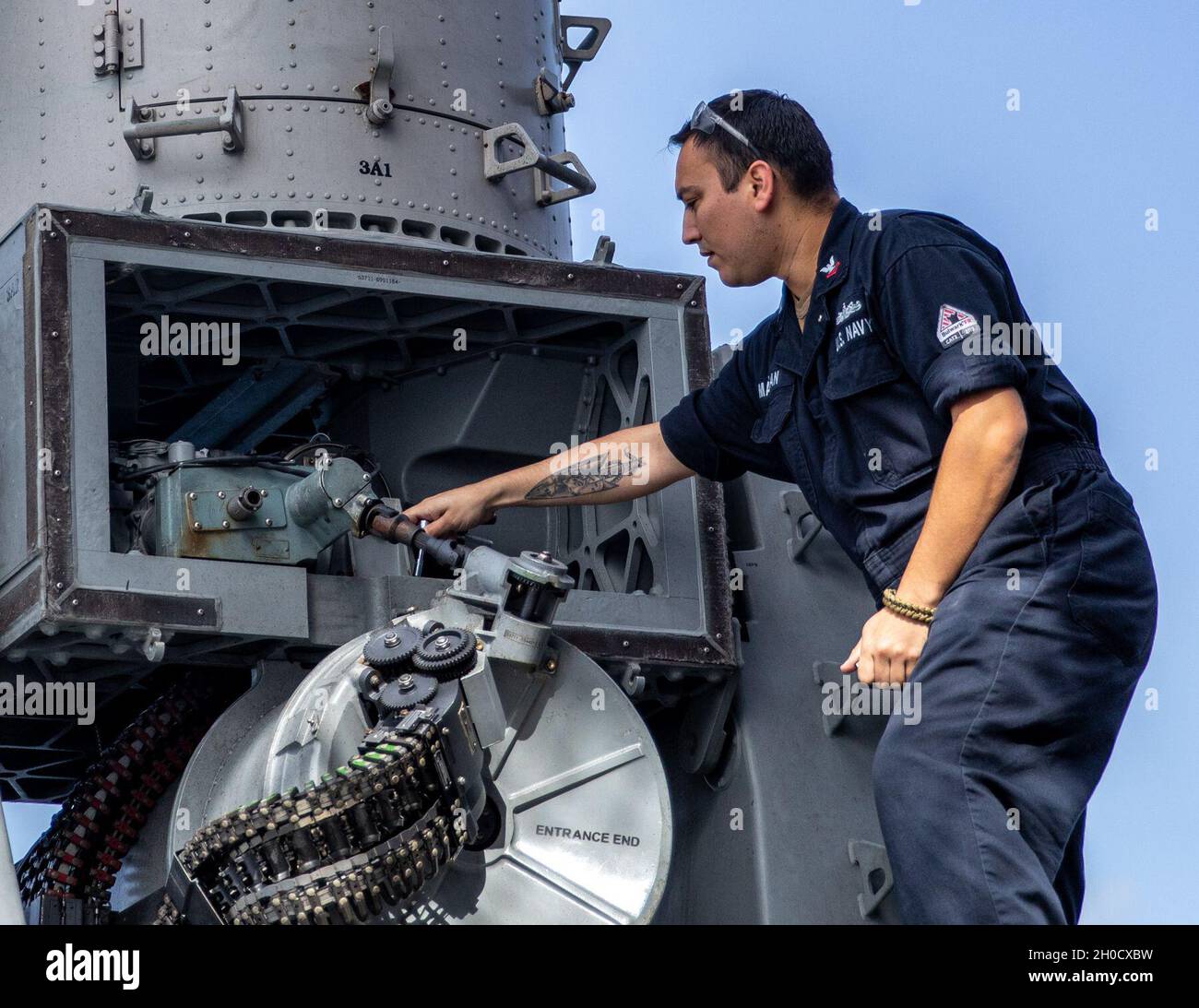 210126-N-TF178-1101 INDIAN OCEAN (Jan. 26, 2021) -- U.S. Navy Fire ...