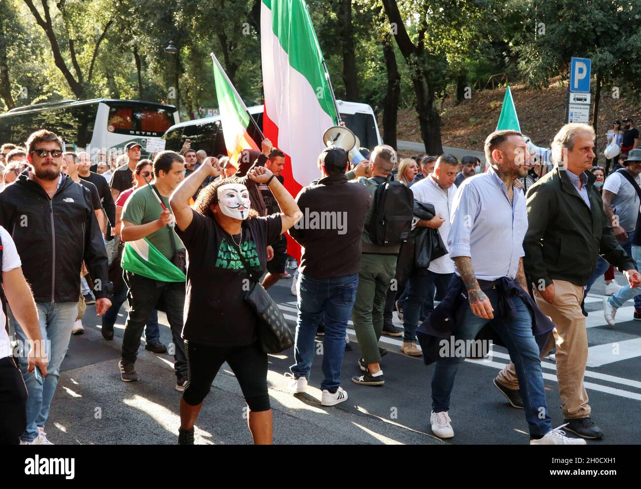 Rome, Italy. 09th Oct, 2021. Forza Nuova far right party leader Roberto ...