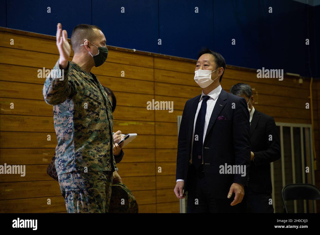 U.S. Marine Corps Col. Lance Lewis, commanding officer of Marine Corps ...