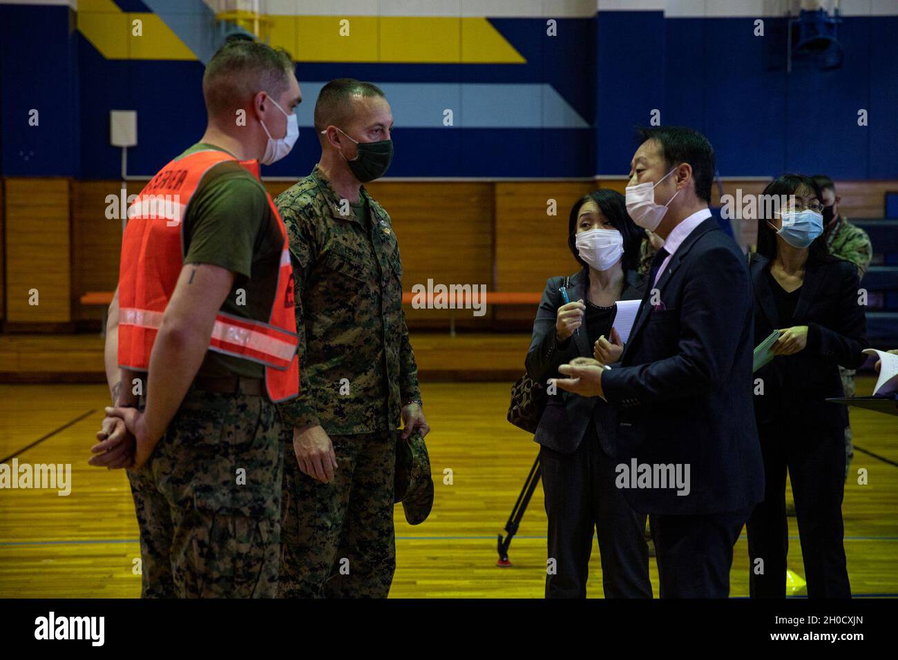 U.S. Marine Corps Col. Lance Lewis, commanding officer of Marine Corps ...