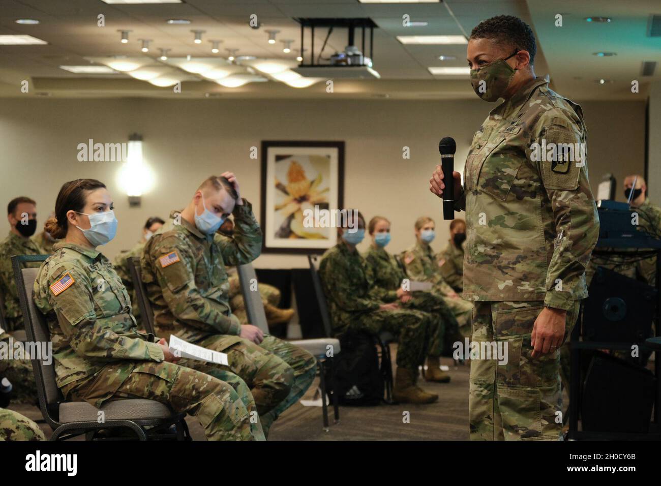 U.S. Army Col. Yolanda Summons, commander of the 62nd Medical Brigade ...