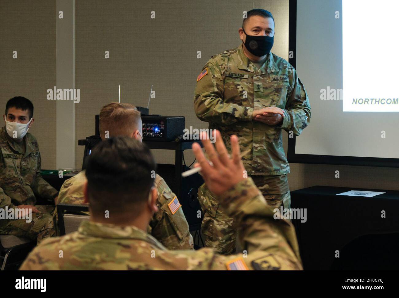 U.S. Army Maj. Gen. Pablo Estrada Jr., commander of the 46th Military ...
