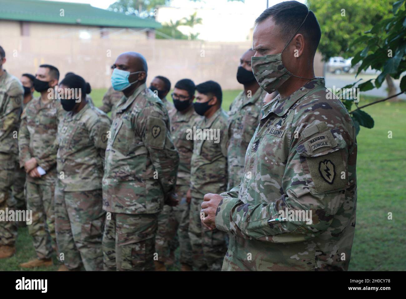 U.S. Army 25th Infantry Division Command Sgt. Maj. William Pouliot, and ...