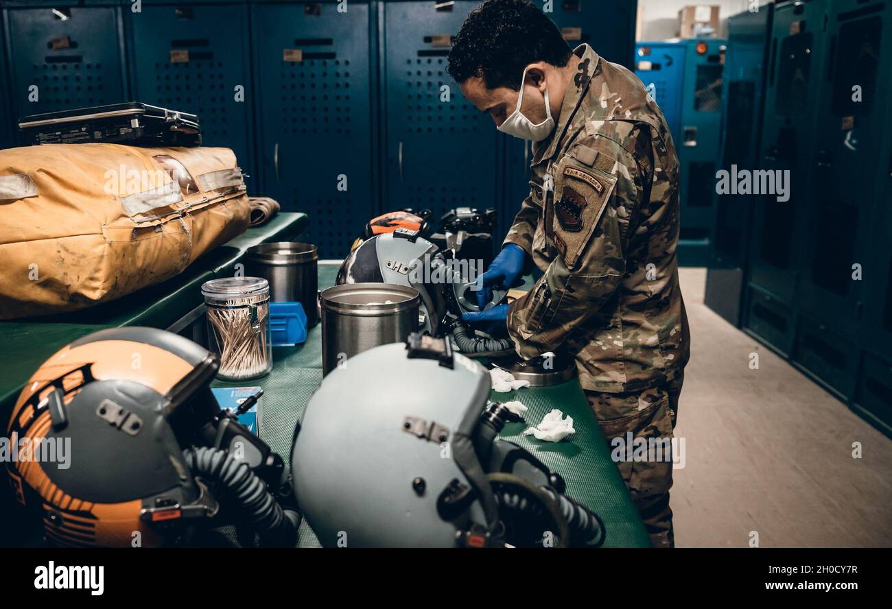 An aircrew flight equipment technician, assigned to the 391st ...