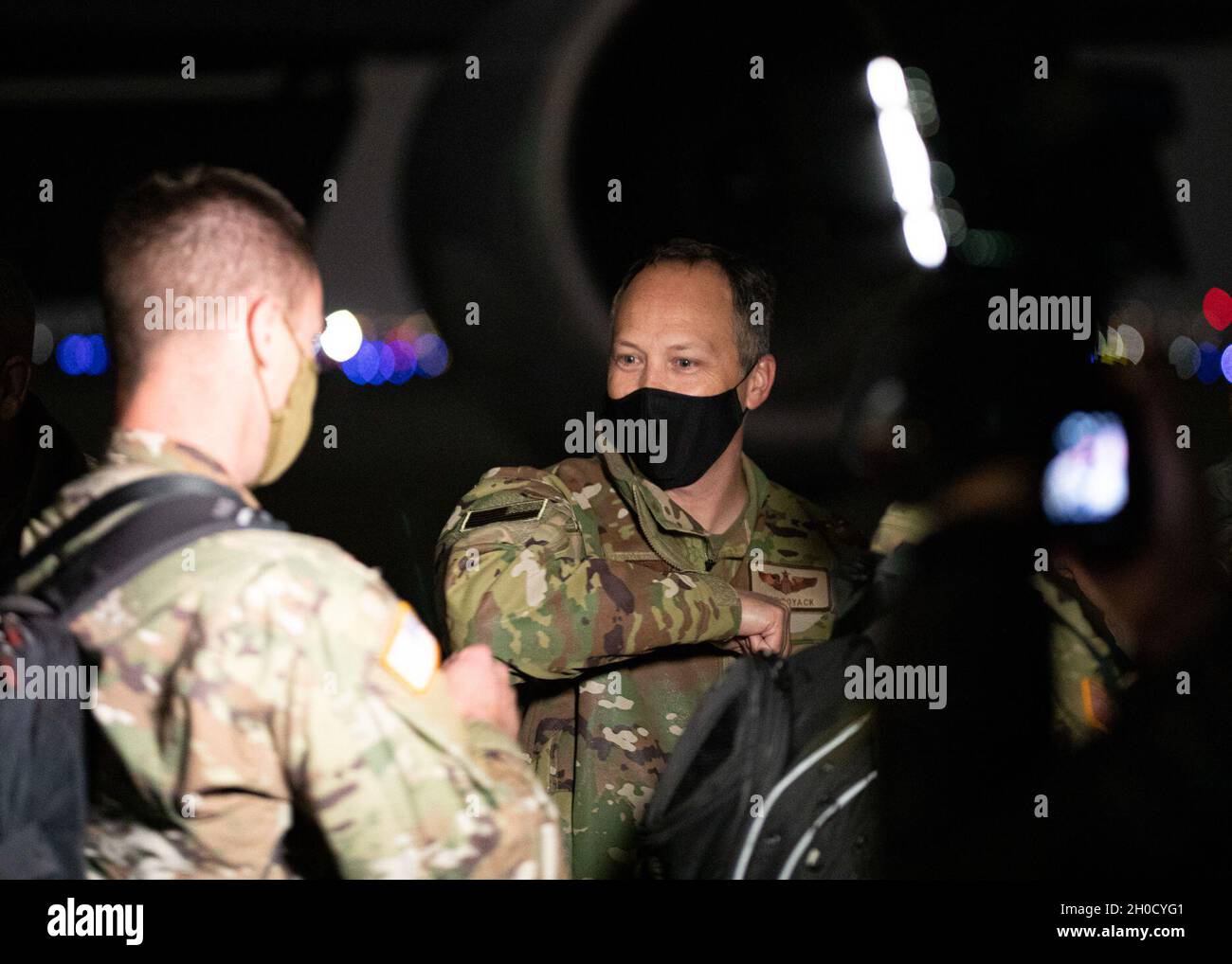 Utah Air National Guard Commander, Brig. Gen. Dan Boyack, greets ...