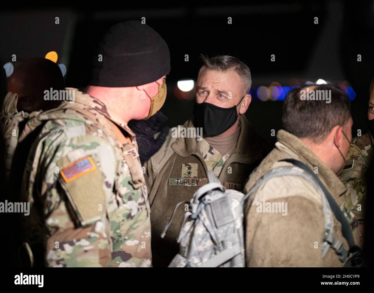 Utah National Guard Commander, Maj. Gen. Michael Turley, greets ...