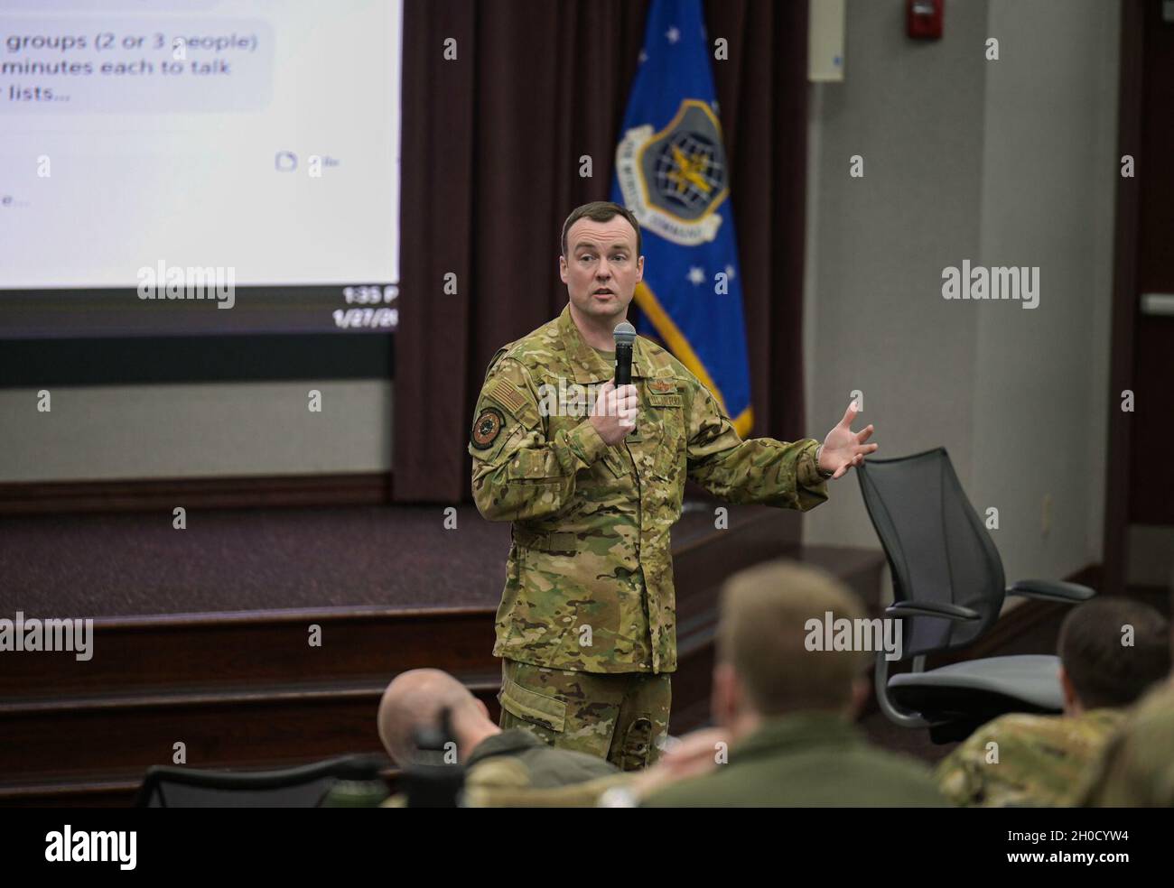 U.S. Air Force Lt. Col. Justin Longmire, course director for the Leader ...