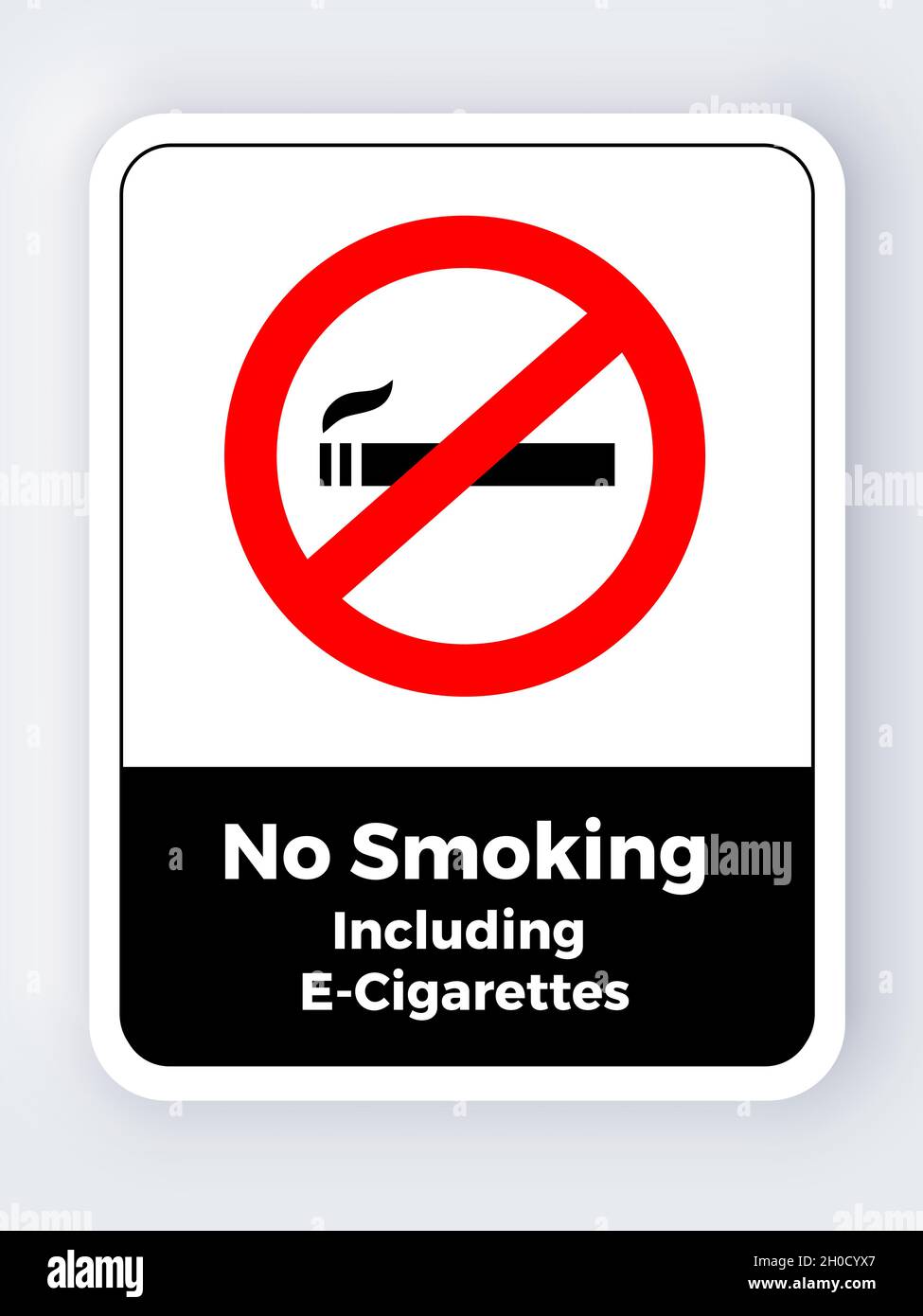 No Smoking Including E-Cigarettes Sign Symbol Pictogram Stock Vector ...