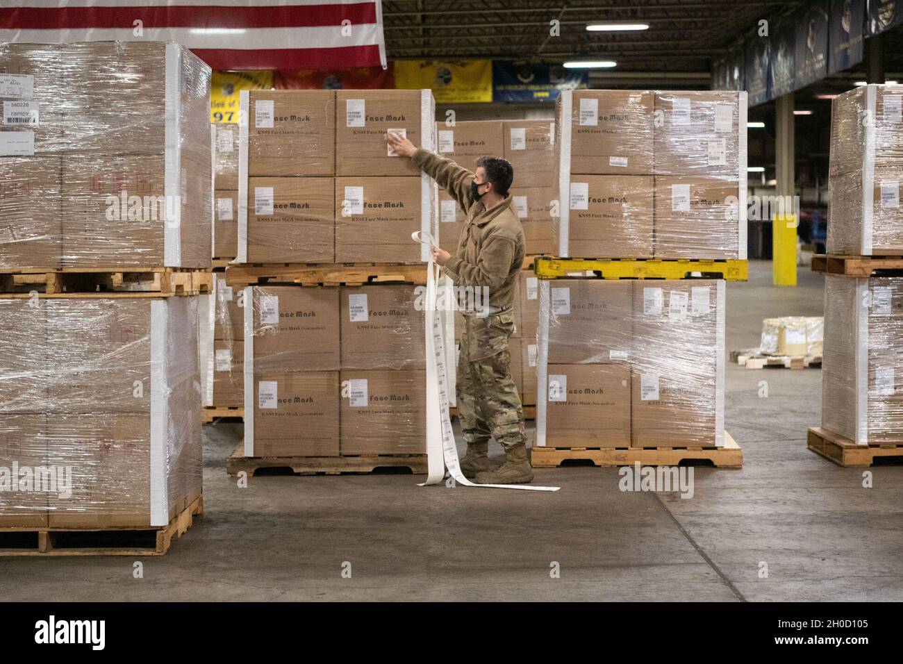 U.S. Air Force Senior Airman Kyle Harmon, 60th Aerial Port Squadron air ...