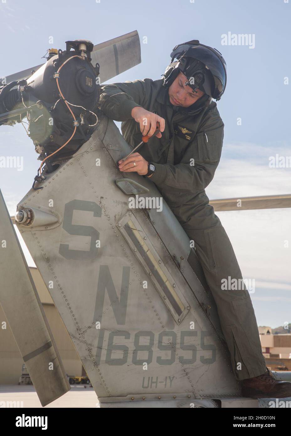 U.S. Marine Corps 1st Lt. Jacob Rowell, a UH-1Y Venom pilot with Marine ...